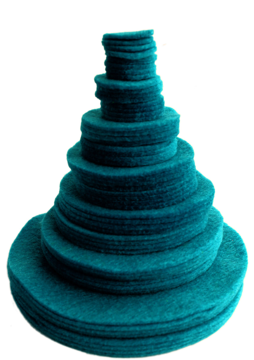 Ocean Blue Felt Circles (3/4 to 5 inch) – Playfully Ever After